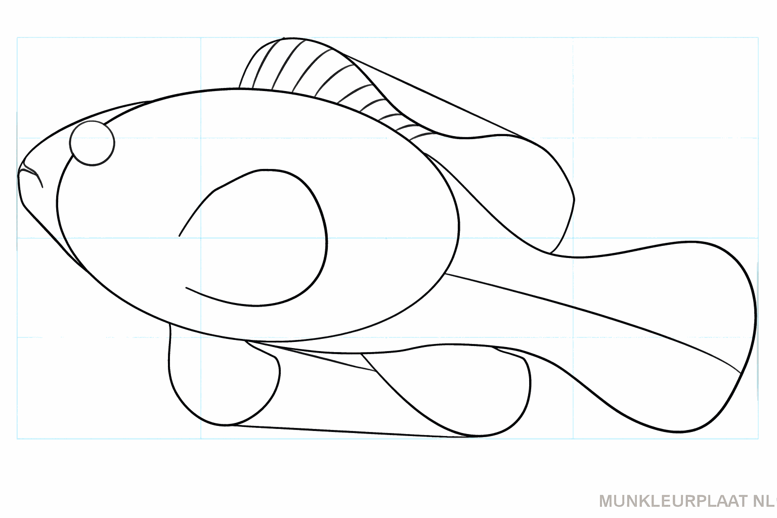 Drawing a clownfish: Easy step-by-step drawing lesson for kids